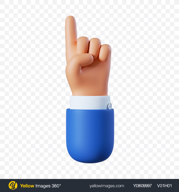 Cartoon Hand Pointing Up